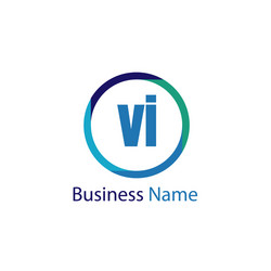 Initial letter iv logo template design Royalty Free Vector