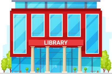 Cartoon Library Building