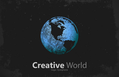 World map logo color creative Royalty Free Vector Image