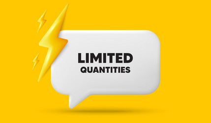 Limited quantities symbol special offer sign Vector Image