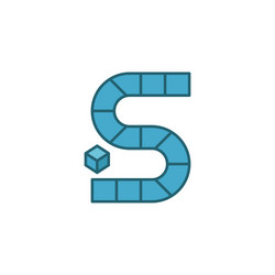 Pathway board game icon symbol isolated on white Vector Image