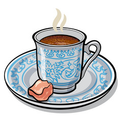Traditional turkish coffee Royalty Free Vector Image