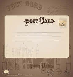 Vintage postcard designs Royalty Free Vector Image