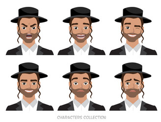 Jew character isolated on white background Vector Image