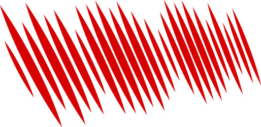 Red claw mark vertical scratches slit incision Vector Image
