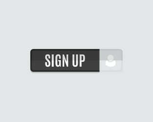 Green sign up button on laptop screen concept Vector Image