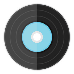 Old music disk on a white background Royalty Free Vector