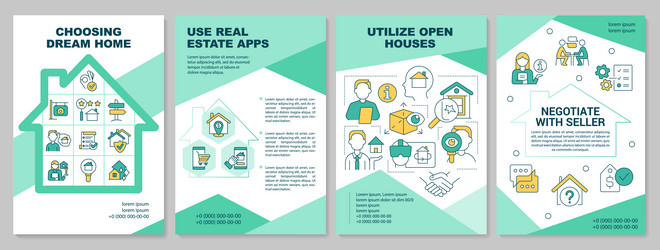 Choosing dream home brochure template Royalty Free Vector