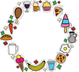 Delicious and nutritive food menu frame Royalty Free Vector