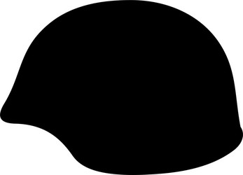 Military helmet silhouette Royalty Free Vector Image