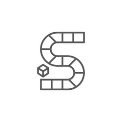 Pathway board game icon symbol isolated on white Vector Image