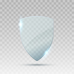 Glass shield Royalty Free Vector Image - VectorStock