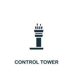 Control tower icon monochrome simple sign from Vector Image
