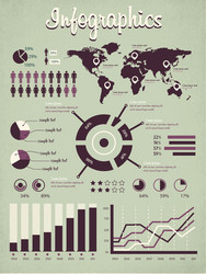 Retro set of infographic elements Royalty Free Vector Image