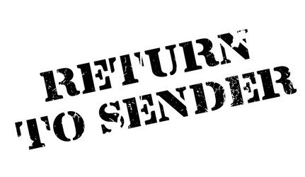 Return to sender rubber stamp Royalty Free Vector Image