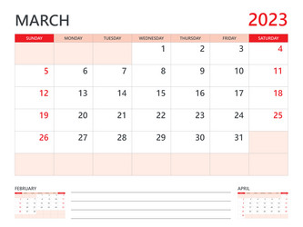 March 2023 Calendar Vector Images (over 3,000)