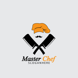 Master chef logo design Royalty Free Vector Image