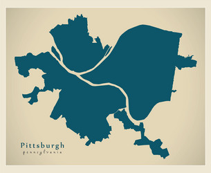 Modern city map - pittsburgh pennsylvania Vector Image