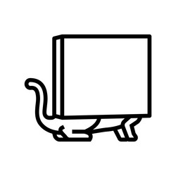 Under preposition english line icon Royalty Free Vector