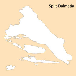 Split-dalmatia county counties croatia Royalty Free Vector
