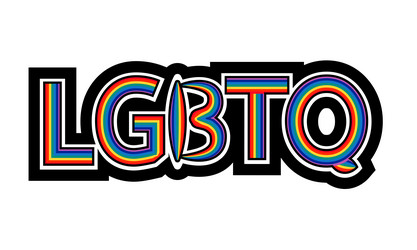 Lgbtq symbol logo design Royalty Free Vector Image