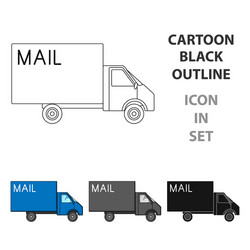 Post officemail and postman single icon Royalty Free Vector