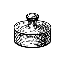 Ink sketch of vintage phone Royalty Free Vector Image