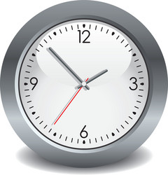 White clock Royalty Free Vector Image - VectorStock