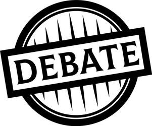 Discussion stamp on white background Royalty Free Vector