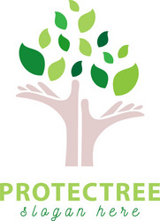 Plant a tree logo design concept Royalty Free Vector Image