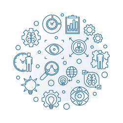 Vision round colorful linear modern Royalty Free Vector