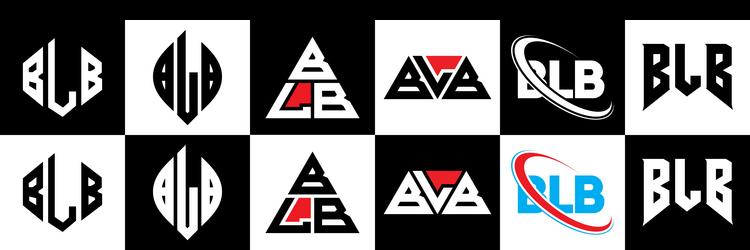 Blb triangle letter logo design Royalty Free Vector Image