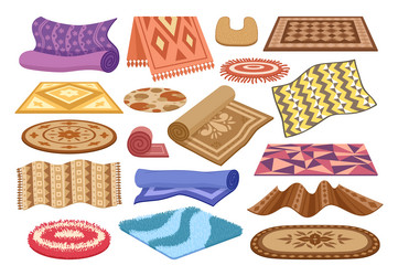 Cartoon wool carpets and rugs for living room Vector Image