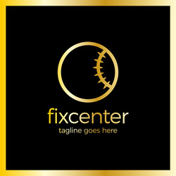 Fix repair center logo Royalty Free Vector Image