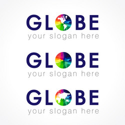Color globe logo icon design Royalty Free Vector Image