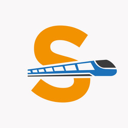 Letter s with racing flag logo speed logo symbol Vector Image