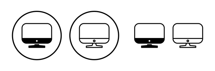 Laptop icon computer icon Royalty Free Vector Image