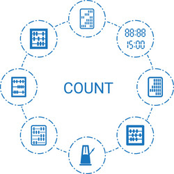 7 count icons Royalty Free Vector Image - VectorStock