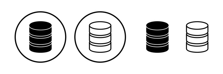Database Icon Server Icon Storage Royalty Free Vector Image