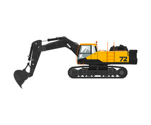 Digger isolated on white background Royalty Free Vector