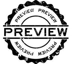 Grunge black preview word rubber seal stamp Vector Image
