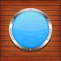 Window ship porthole with white background Vector Image