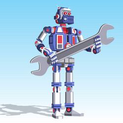 Realistic Humanoid Robot Vector Images (over 140)