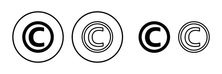 Copyright icon symbol Royalty Free Vector Image