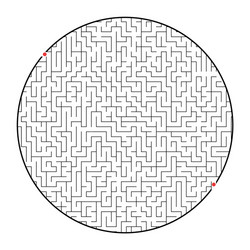 Maze labyrinth round circular Royalty Free Vector Image
