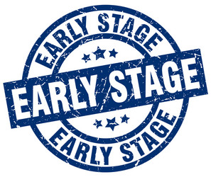 Early stage stamp label round grunge Royalty Free Vector