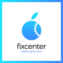 Fix repair center logo Royalty Free Vector Image