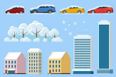 Car with winter travel outfit Royalty Free Vector Image
