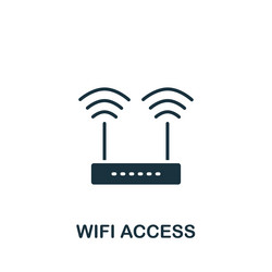 Access point flat icon colored element sign from Vector Image