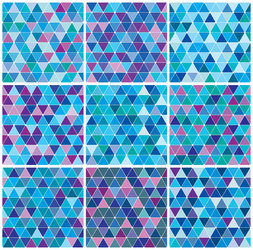 Bright blue winter triangle pattern Royalty Free Vector